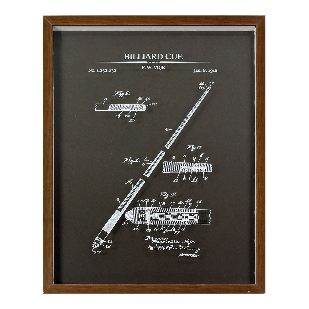 Billiards Cue Design Wall Art