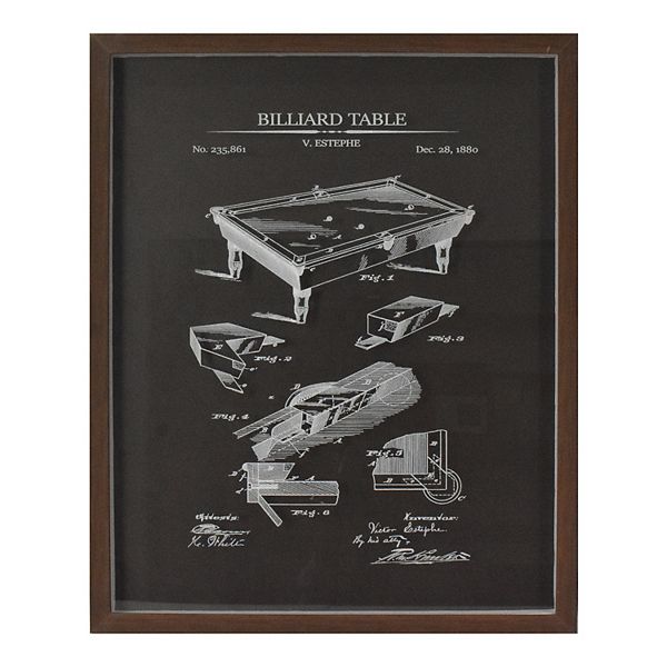 Billiards Table Design Wall Art