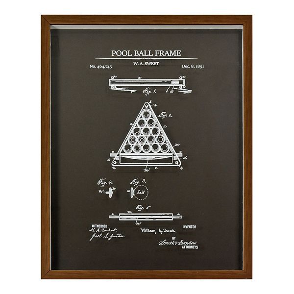 Billiards Ball Frame Design Wall Art