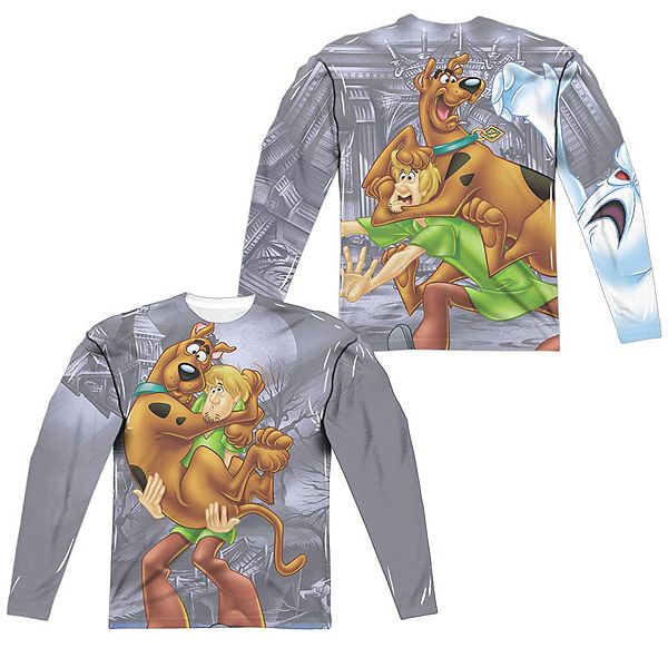 Scooby Doo Scooby And Shaggy Long Sleeve Adult Poly Crew T-shirt
