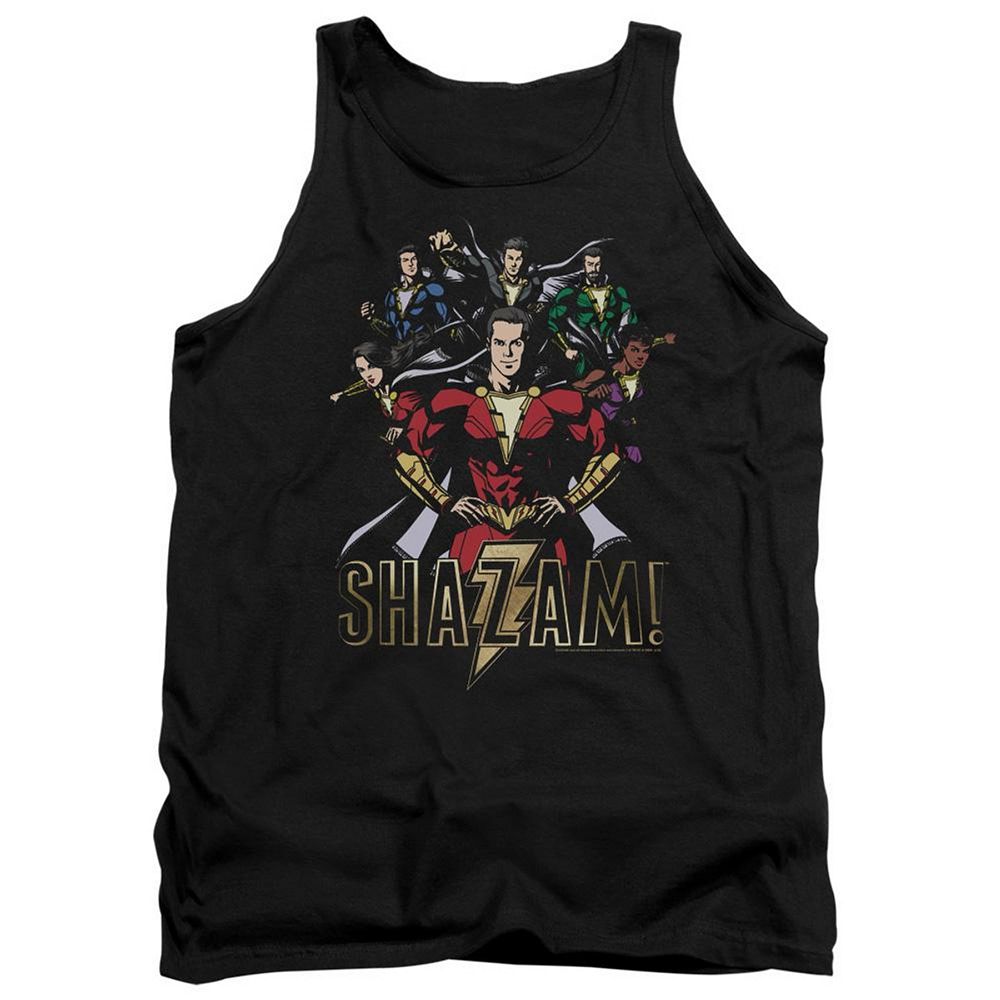 Shazam Movie Group Of Heroes Adult Tank Top