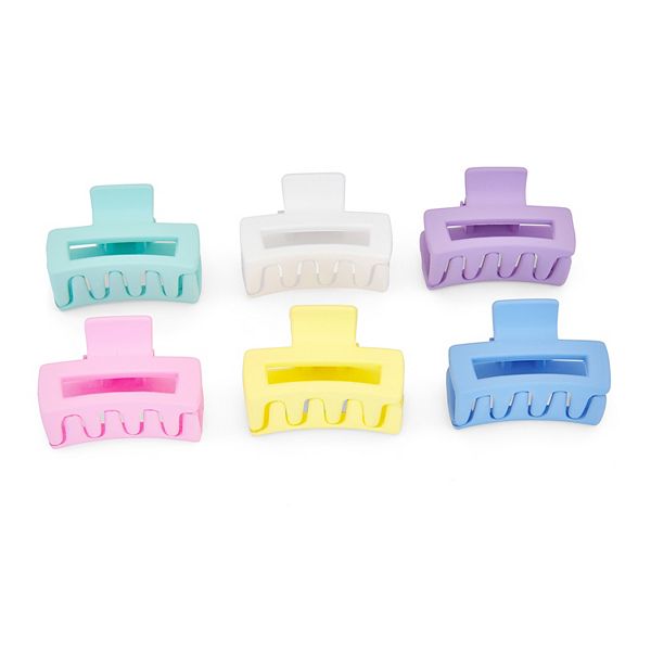 6-Pack Small Hair Claw Clip Set