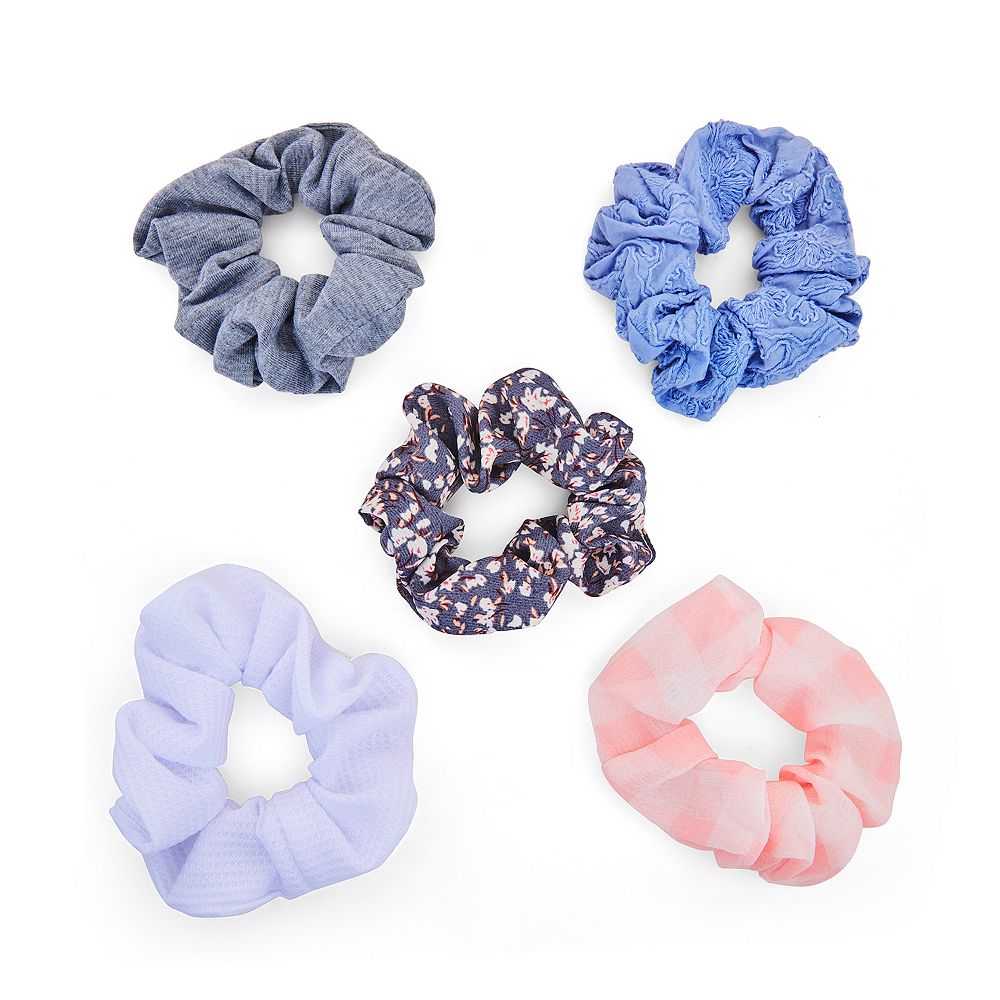 5-Pack Multi Color Scrunchie Set