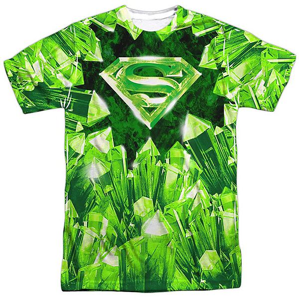 Superman Kryptonite Shield Short Sleeve Adult Poly Crew T-shirt