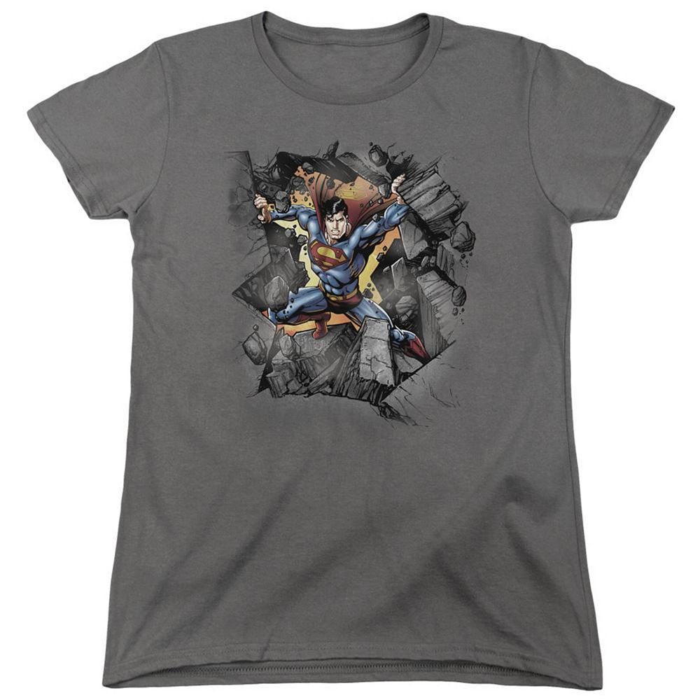 Superman Break On Through Short Sleeve Womens T-shirt