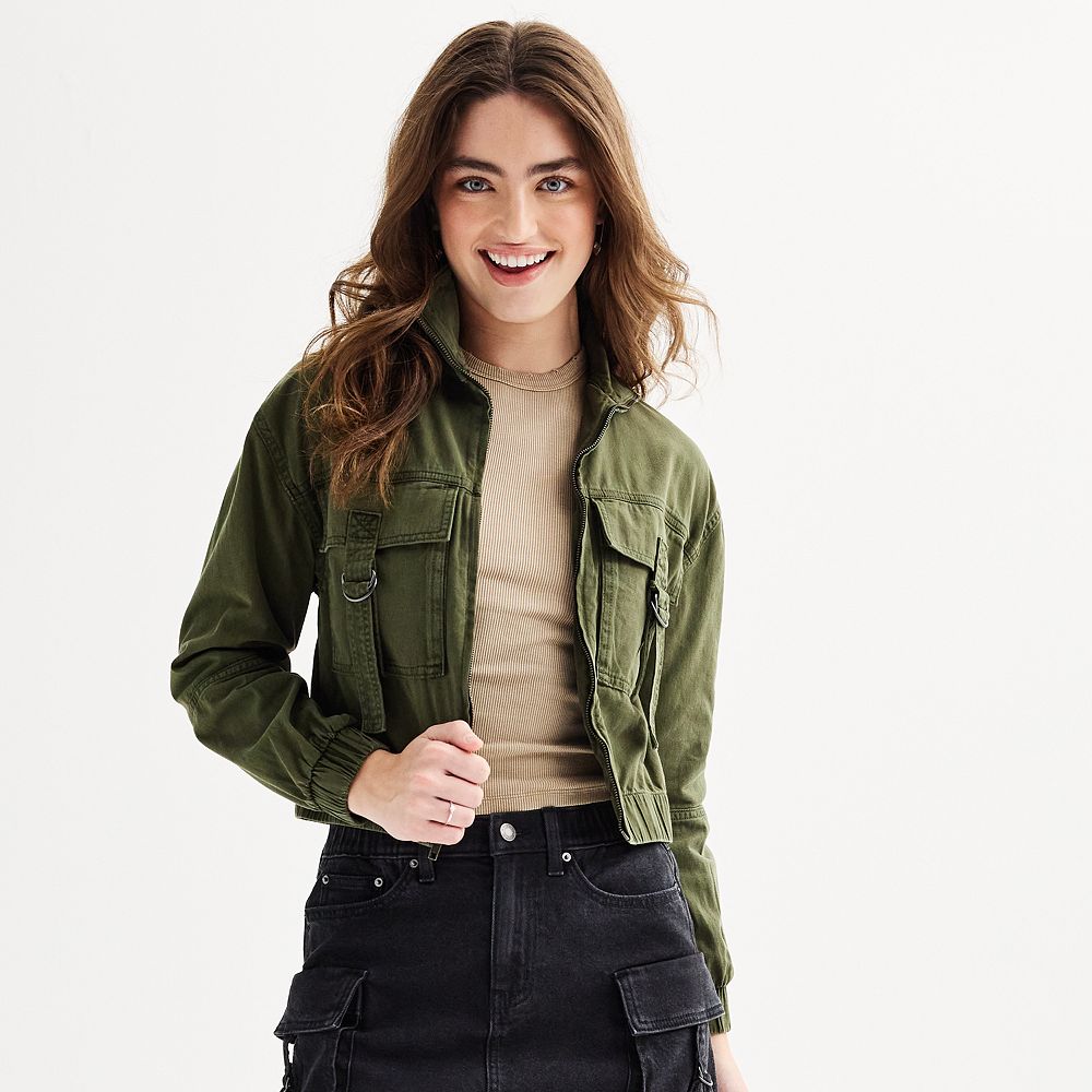 Juniors' SO® Utility Jacket