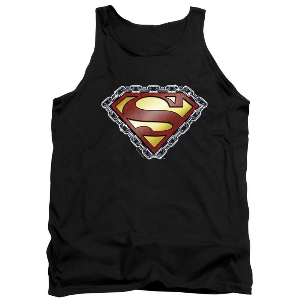 Superman Chained Shield Adult Tank Top
