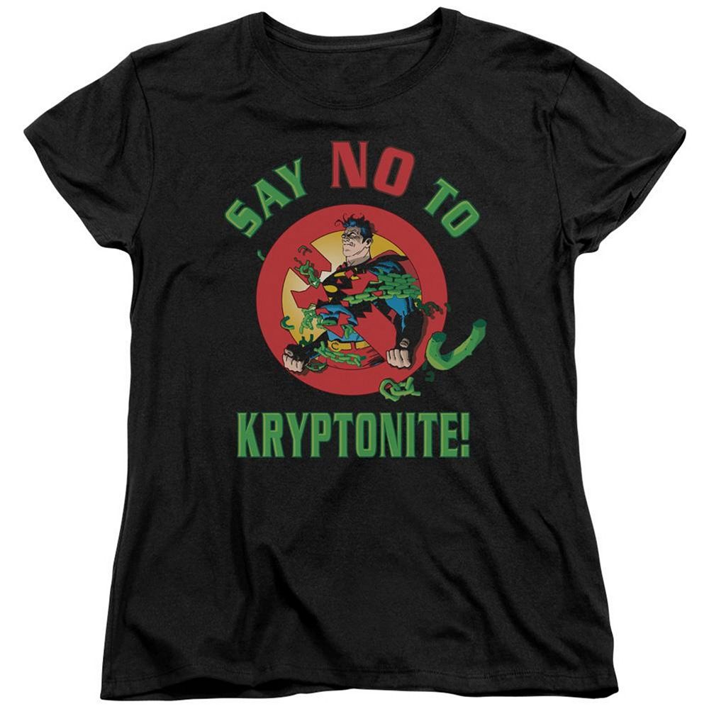 Superman Say No To Kryptonite Short Sleeve Womens T-shirt