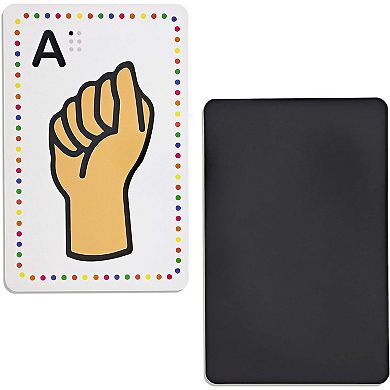 Set Of 26 Magnetic Sign Language Alphabet Flash Cards With Gestures 5.6 ...