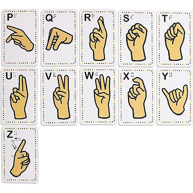 Set Of 26 Magnetic Sign Language Alphabet Flash Cards With Gestures 5.6 ...