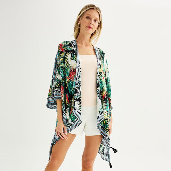 Women's Nine West Cockatoo Tropical Ruana