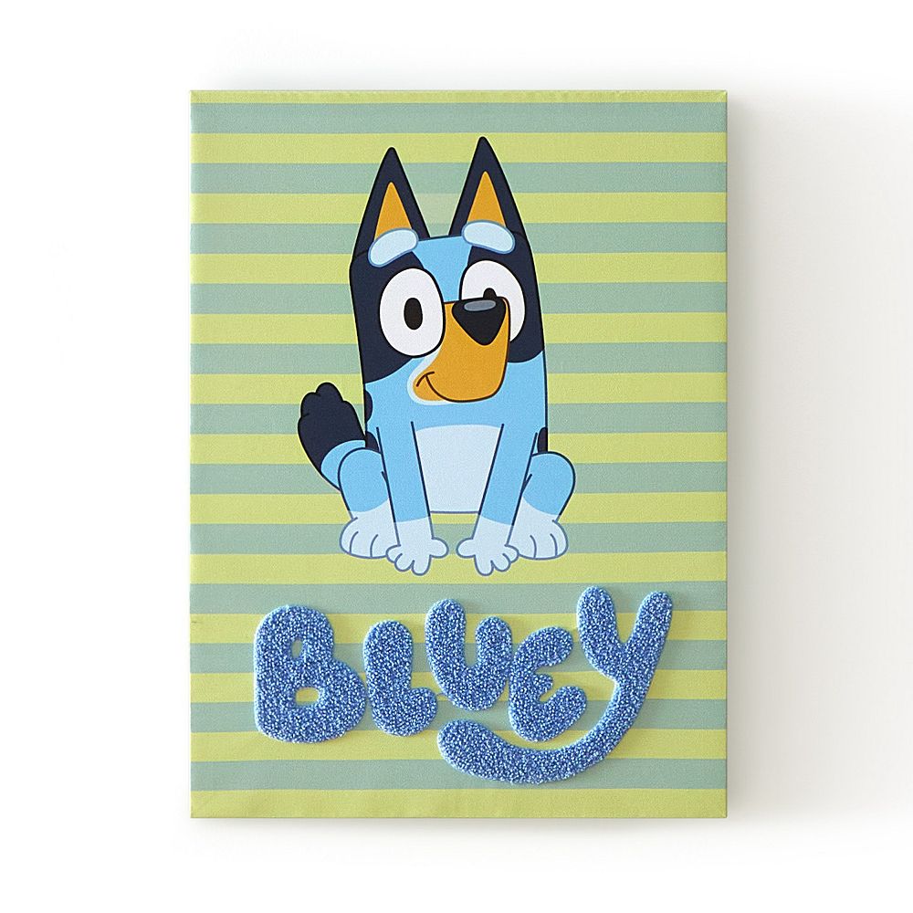 Bluey Tufted Striped Wall Art