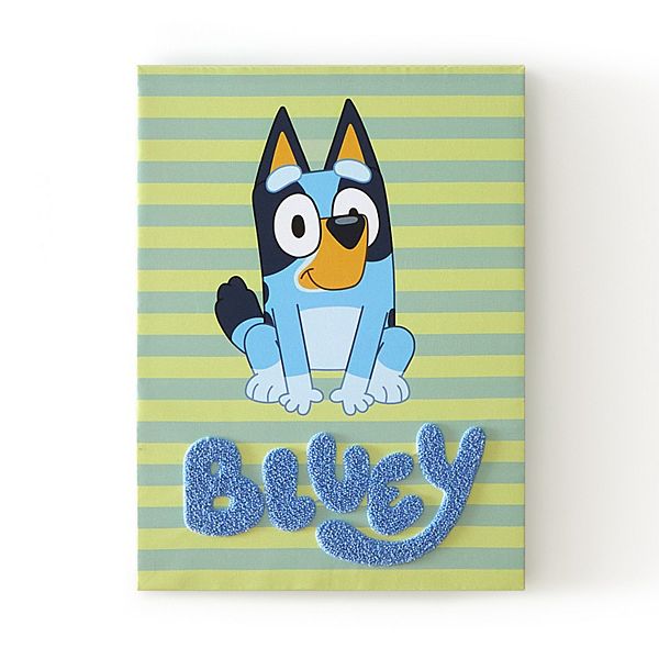 Bluey Tufted Striped Wall Art