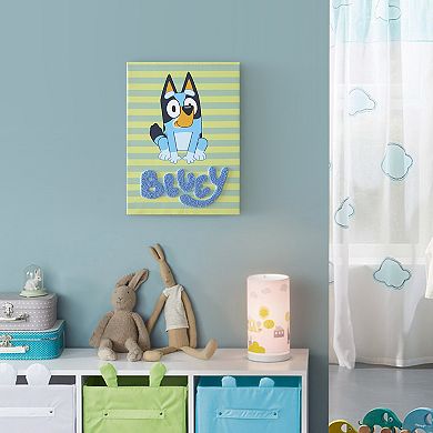 Bluey Tufted Striped Wall Art