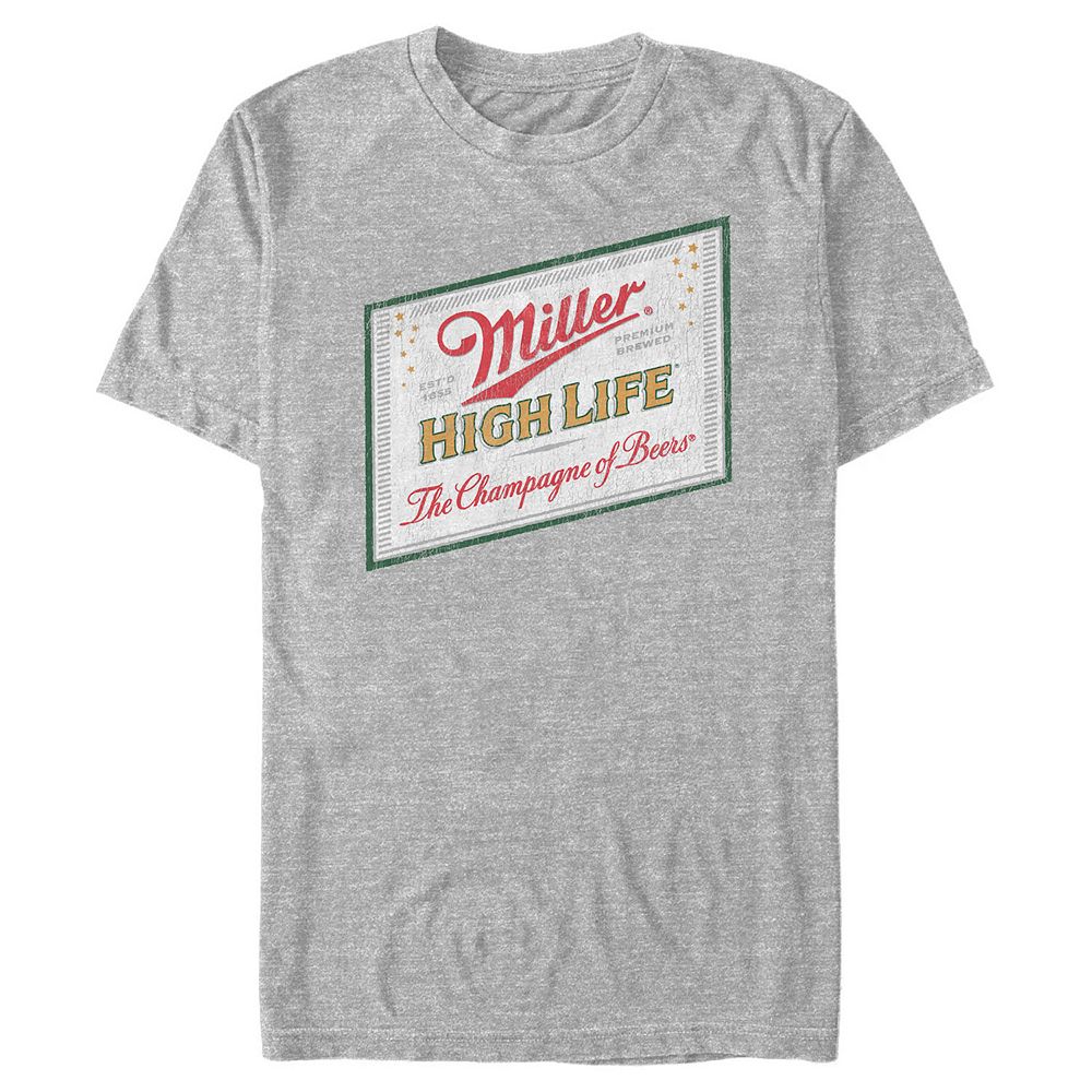 Men's Coors Light Miller High Life Label Graphic Tee