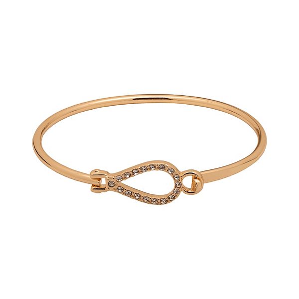 LC Lauren Conrad Gold Tone Delicate Stone Bangle Bracelet