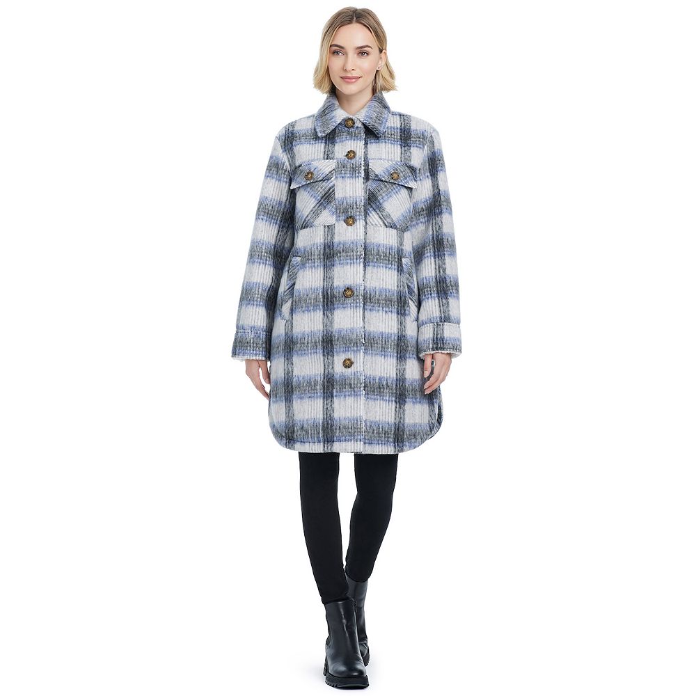 Women's Modern Supply by Sanctuary Faux Wool Plaid Shacket