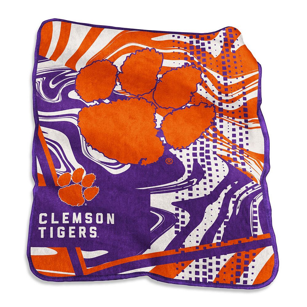 "Clemson Tigers 50"" x 60"" Swirl Raschel Throw Blanket"