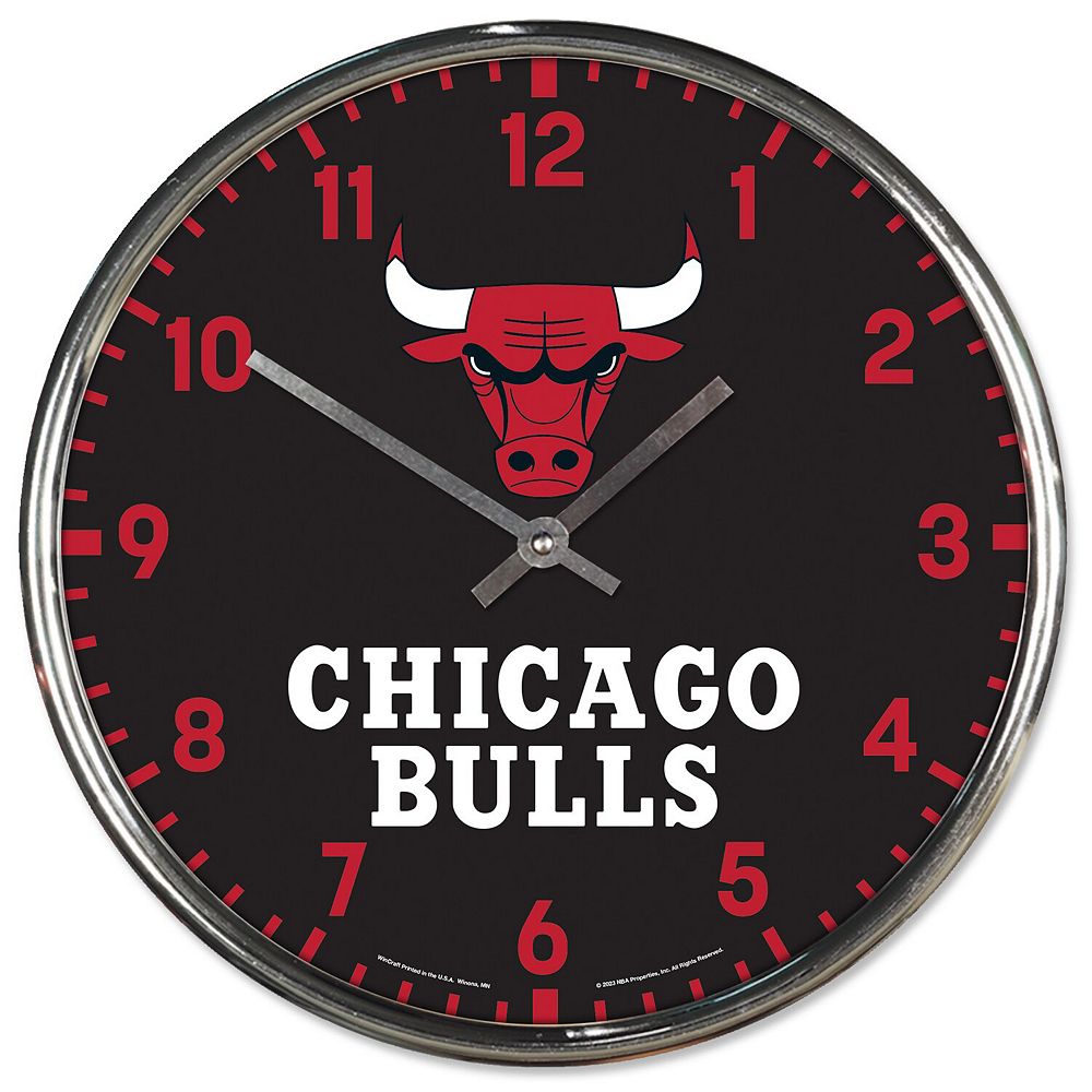 WinCraft Chicago Bulls Chrome Wall Clock