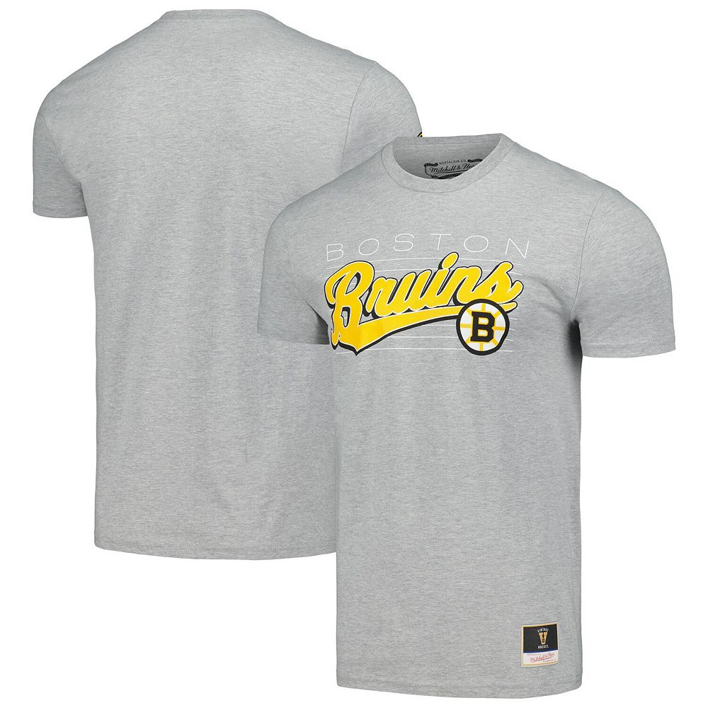 Men's Mitchell & Ness Heather Gray Boston Bruins 100th Anniversary ...