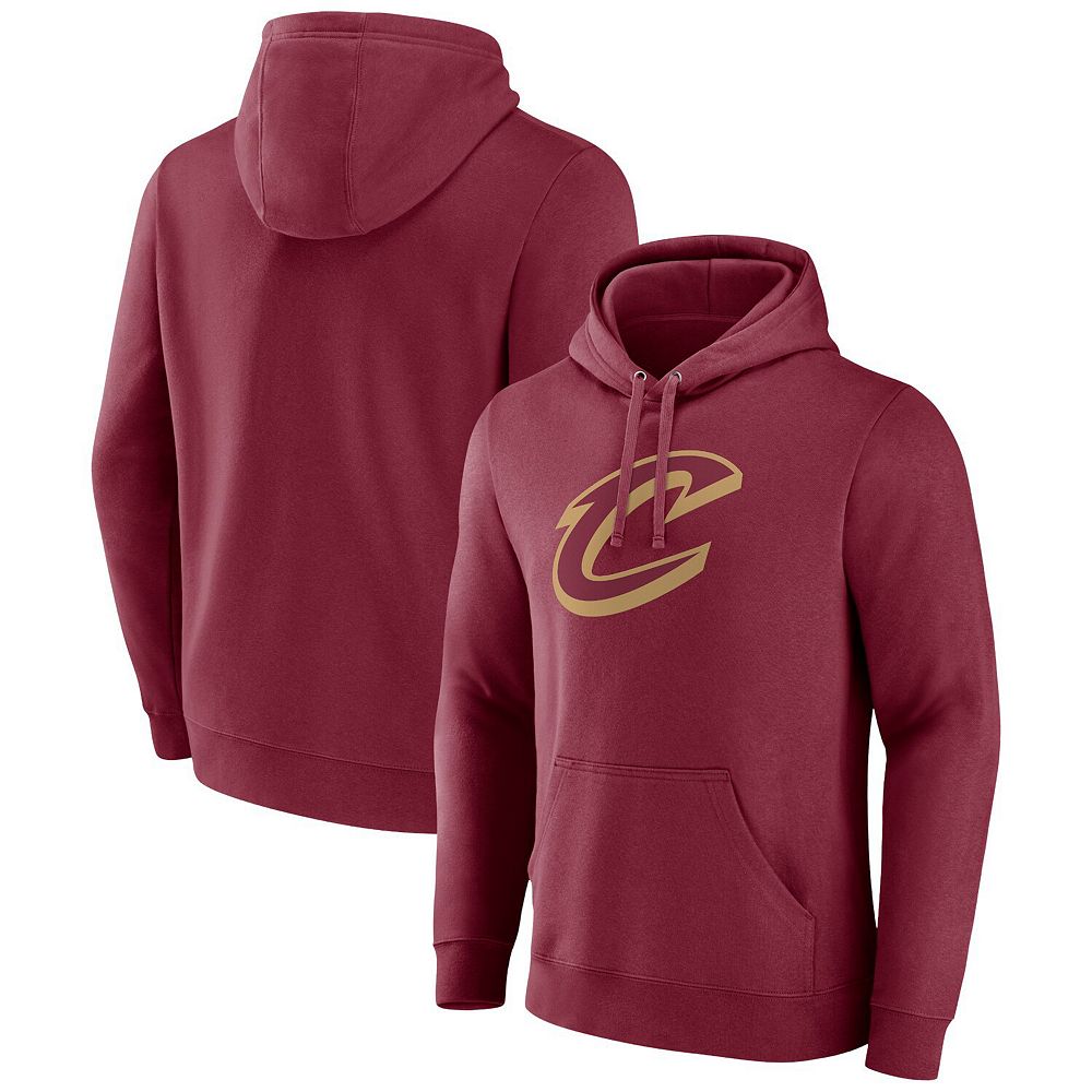 Men's Fanatics Wine Cleveland Cavaliers Primary Logo Pullover Hoodie