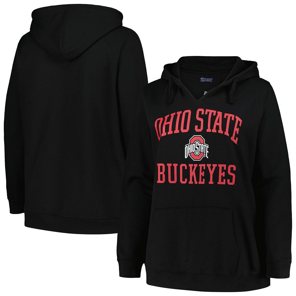 Women's Champion Black Ohio State Buckeyes Plus Size Heart & Soul Notch ...