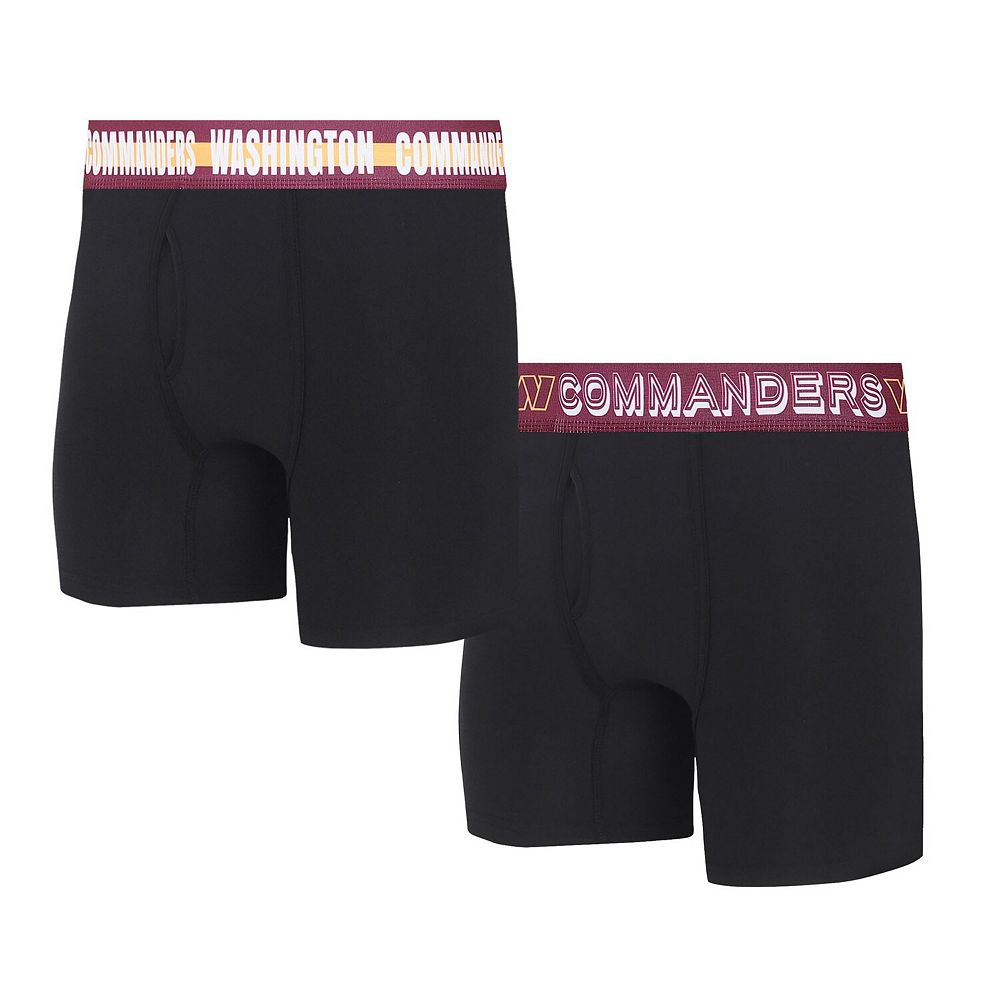 Men's Concepts Sport Washington Commanders Gauge Knit Boxer Brief Two-Pack