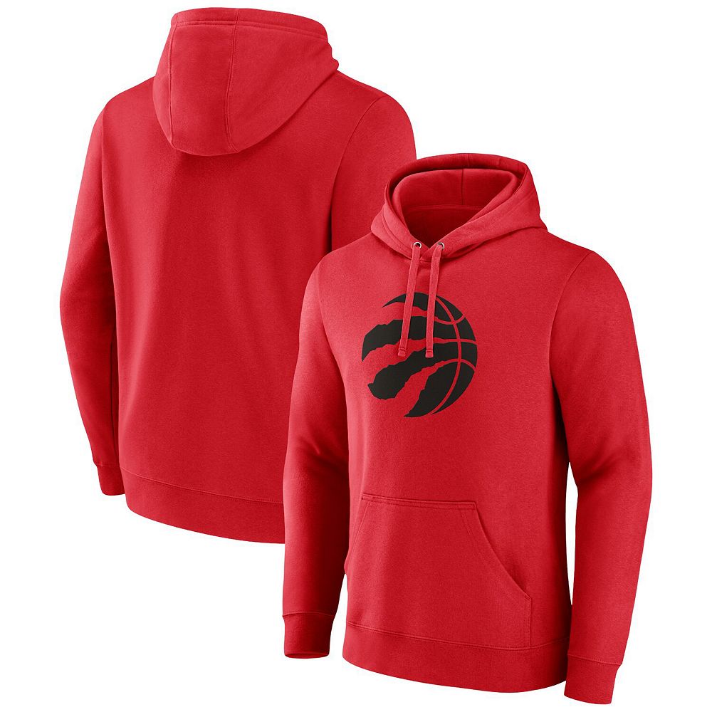 Men's Fanatics Branded Red Toronto Raptors Primary Logo Pullover Hoodie