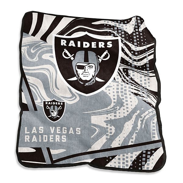 "Las Vegas Raiders 50"" x 60"" Swirl Raschel Throw Blanket"