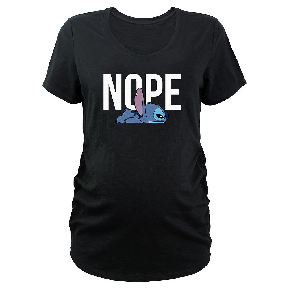 Maternity Lilo & Stitch Nope Stitch V-Neck Graphic Tee