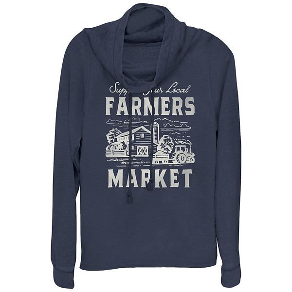 Women's Plus Supply At Your Local Farmers Market Cowlneck Graphic ...
