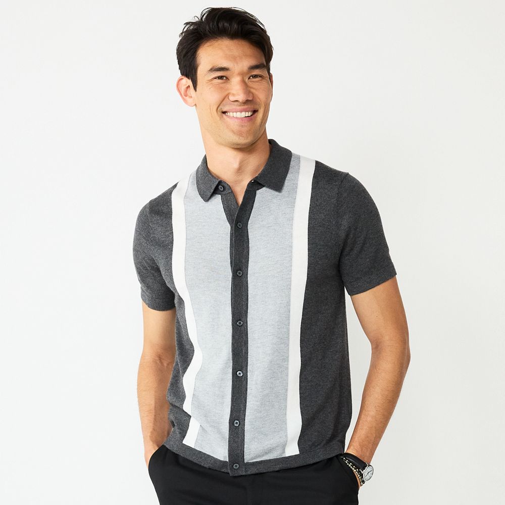 Men's Apt. 9® Button Front Polo Sweater