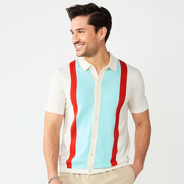 Men's Apt. 9® Button Front Polo Sweater