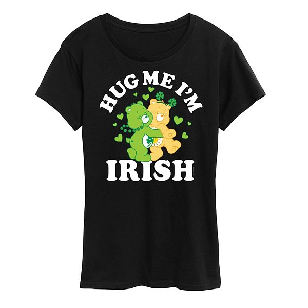 Women's Care Bears Hug Me I'm Irish Graphic Tee