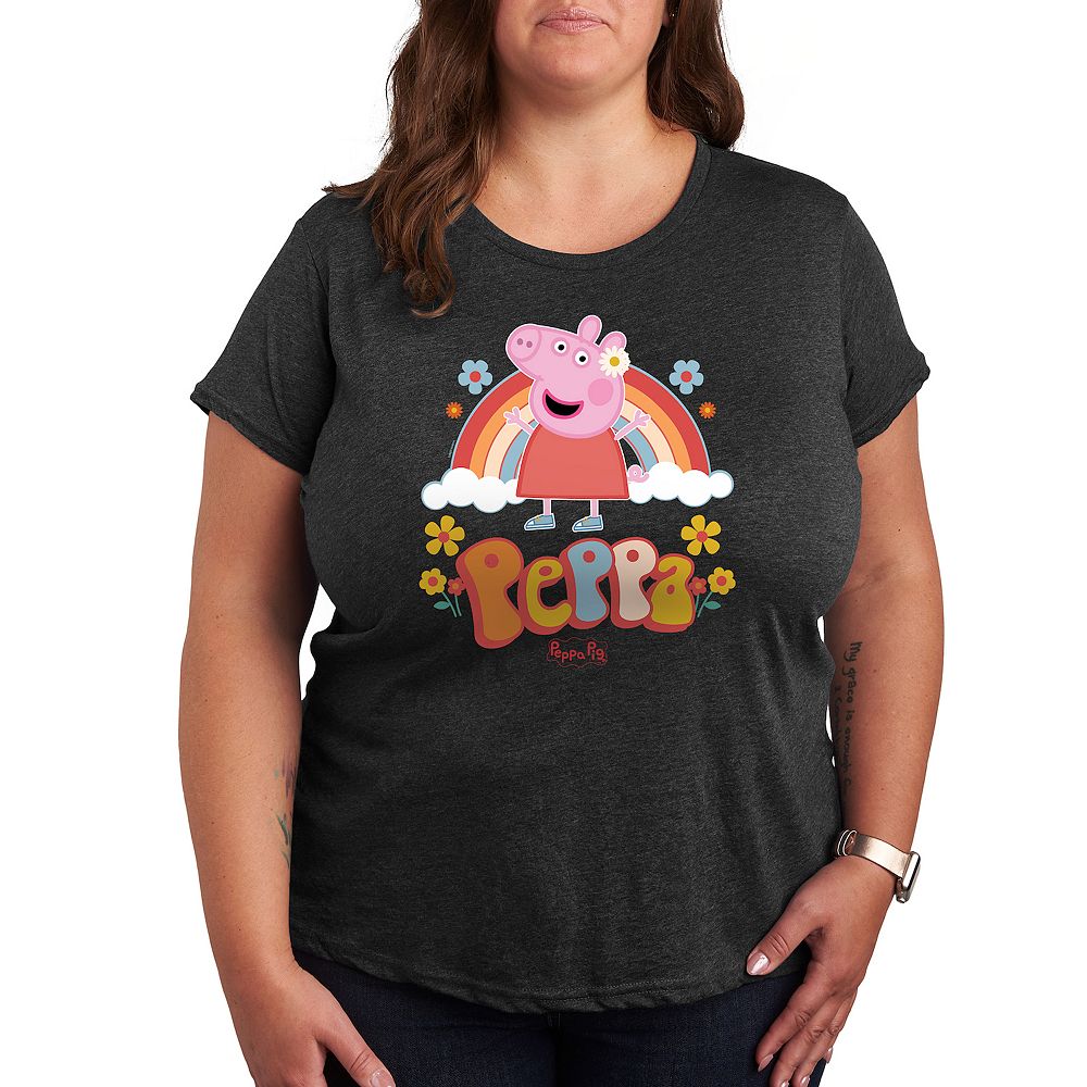 Plus Peppa Pig Rainbow Graphic Tee