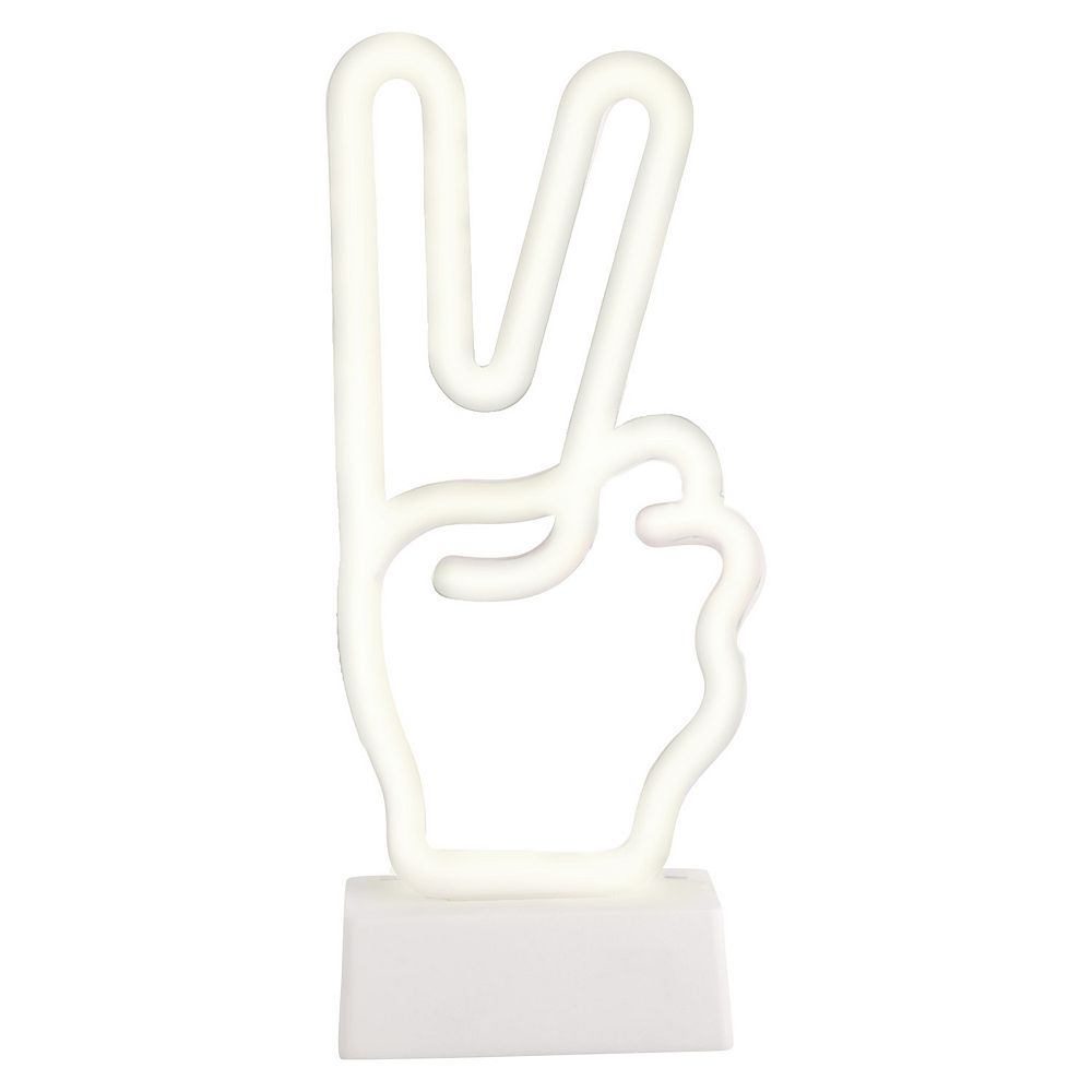 Everyday Decor Neon Glow LED Peace Lighting Table Decor