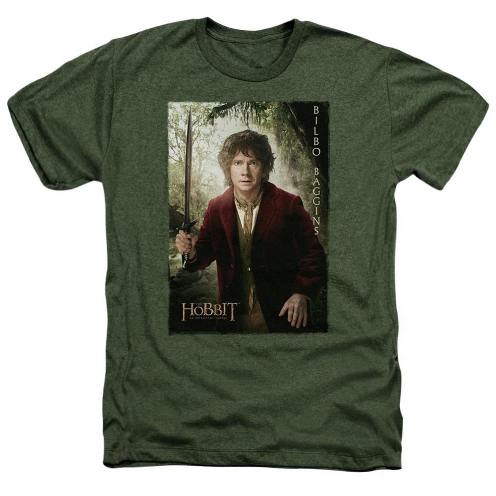 The Hobbit Bilbo Poster Adult Heather T-shirt