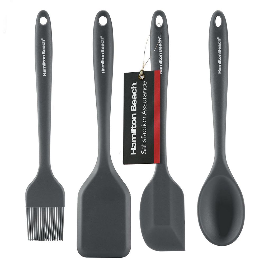 Hamilton Beach Silicone Baking 4pc Tool Set With Turner, Spoon, Spatula ...