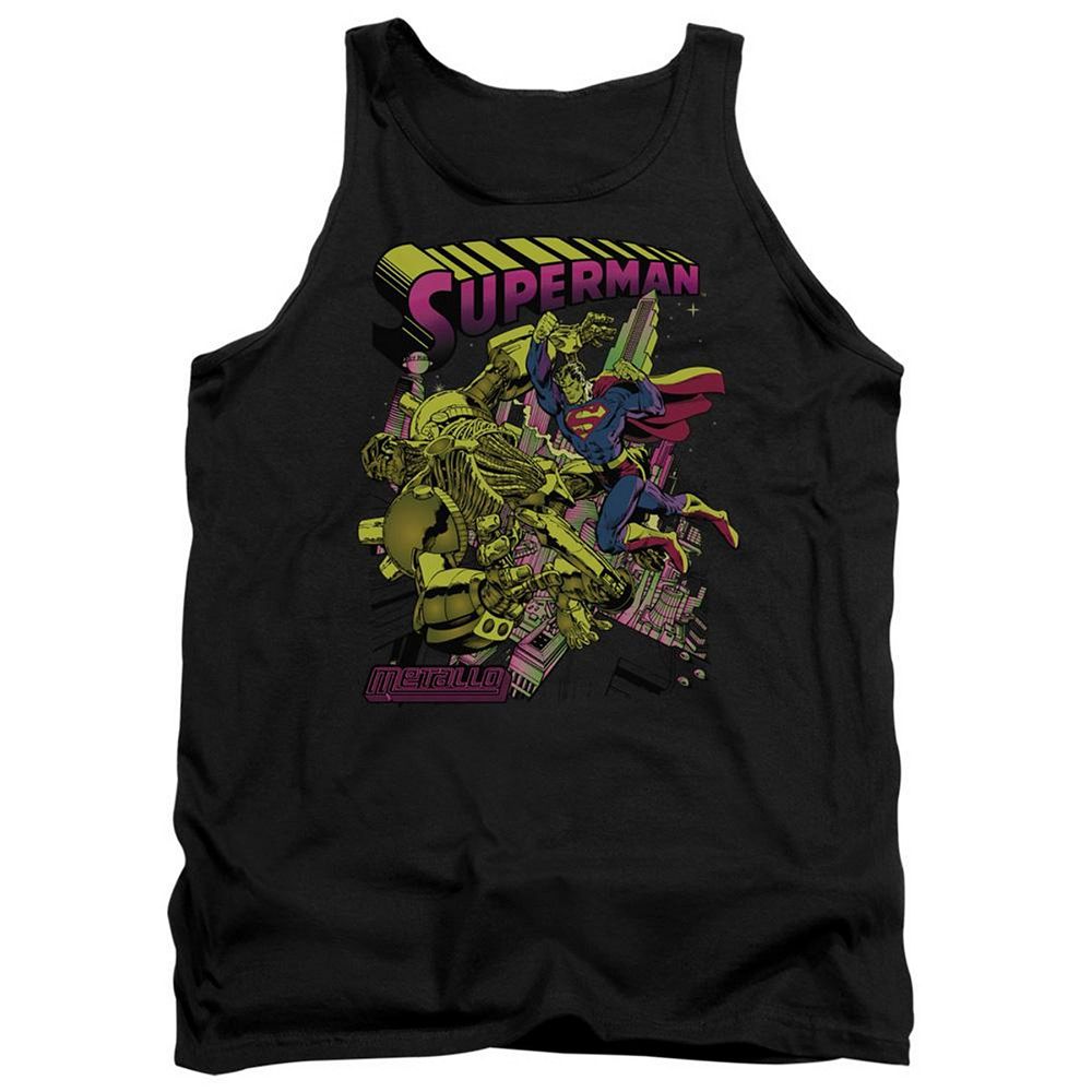 Superman Versus Metallo Blacklight Adult Tank Top