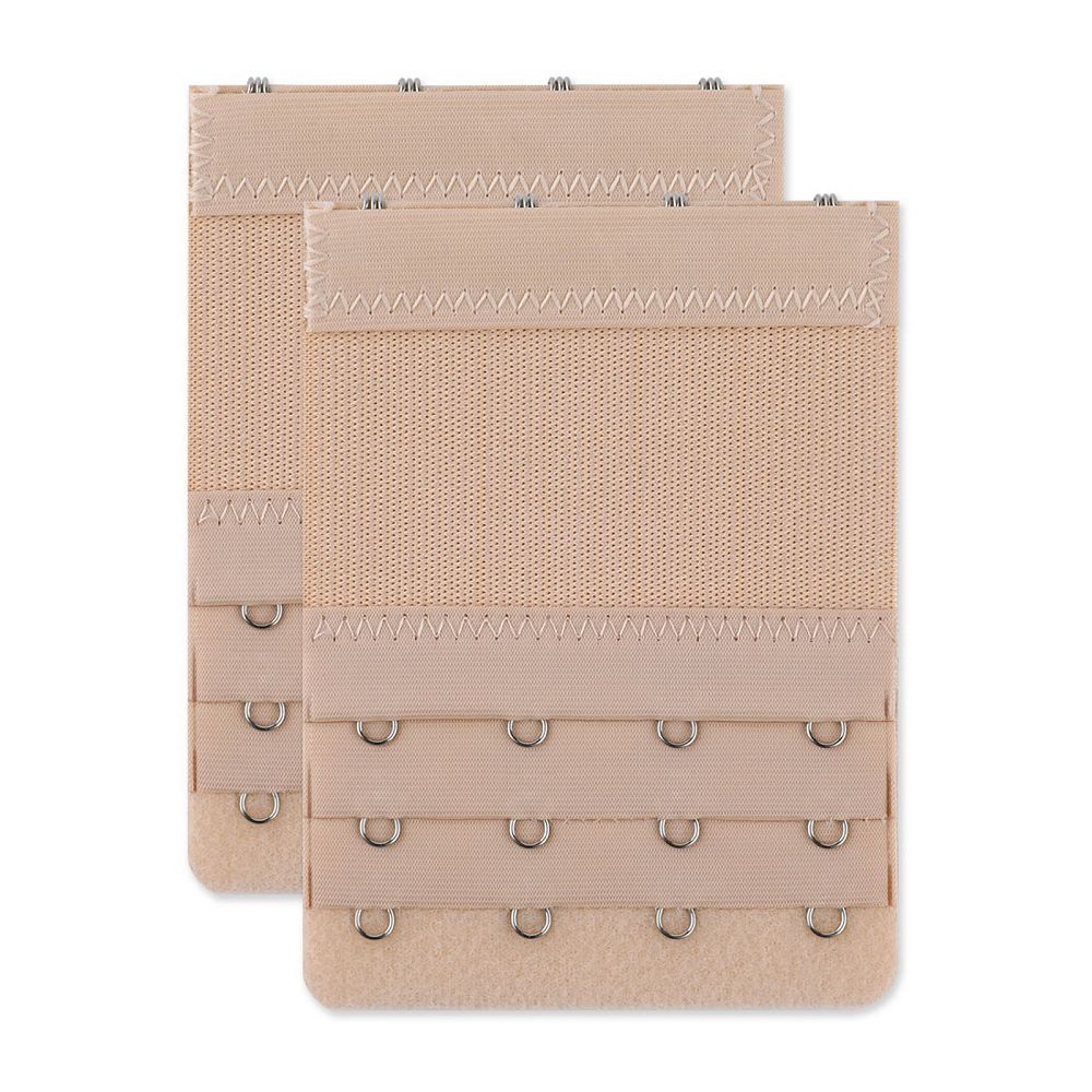 Bra Extenders 3-Row 4-Hook Elastic Bra Extension 2 Packs