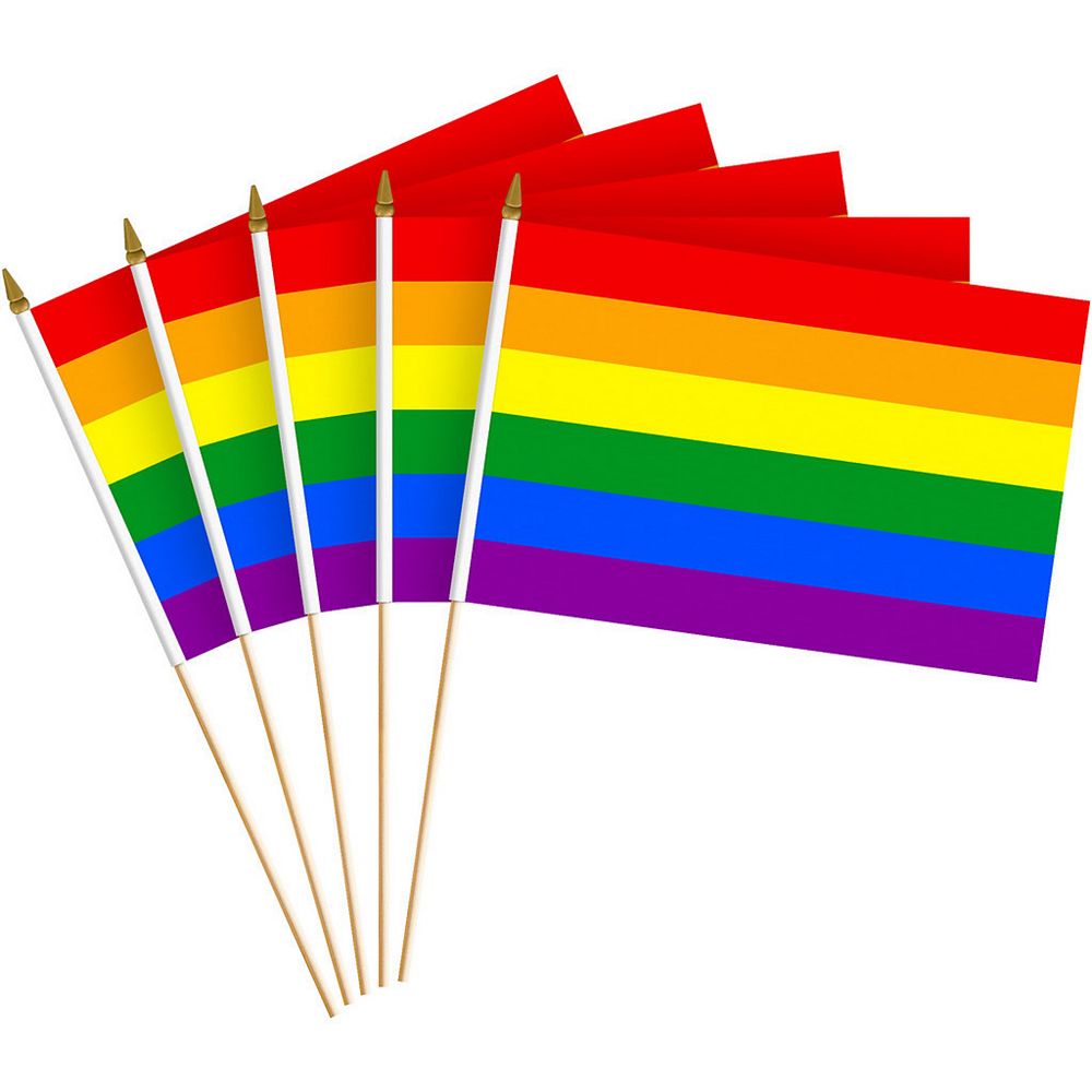 G128 8x12 Inches 24pk Lgbt Rainbow Pride Printed 150d Polyester ...