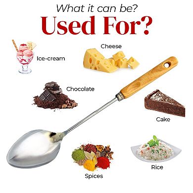 Alpine Cuisine Stainless Steel Chrome Plate Spoon 13 Inch With Heat ...