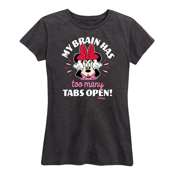 Disney's Minnie Mouse My Brain Too Many Tabs Graphic Tee