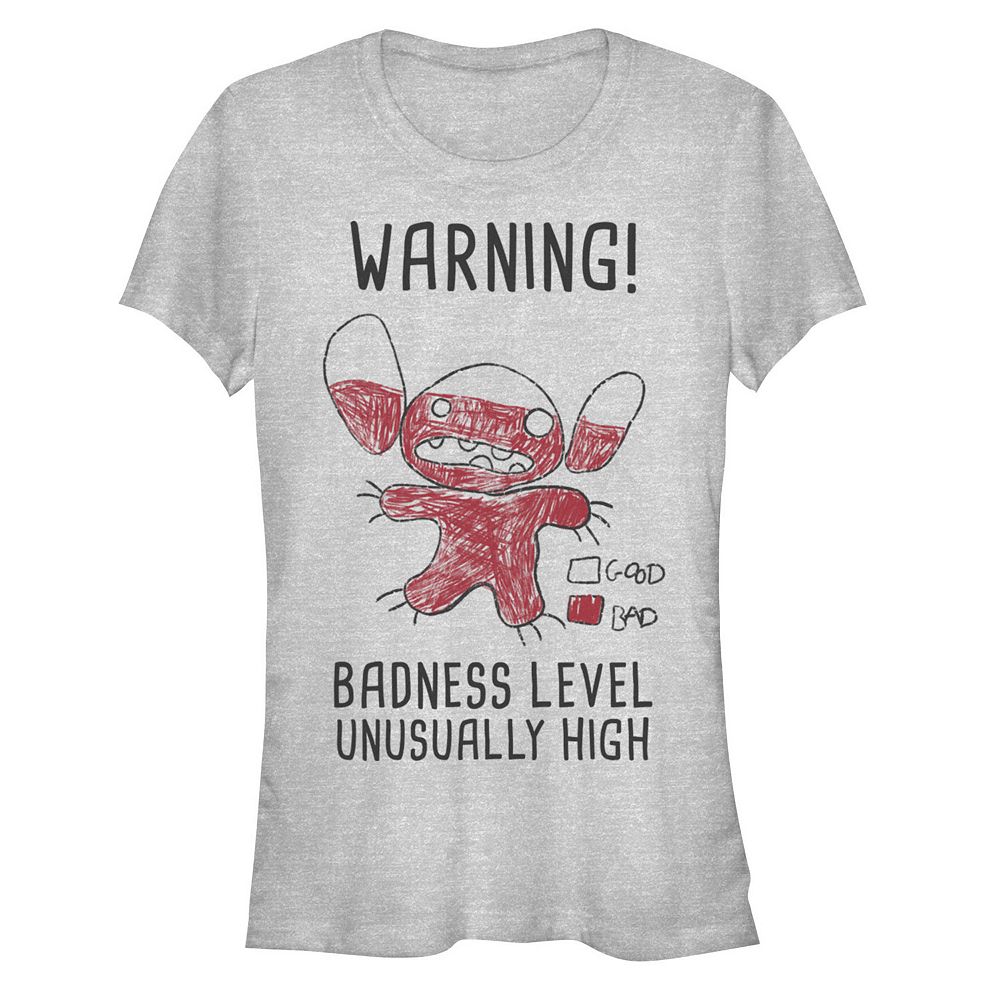 Disney's Lilo & Stitch Badness Level Stitch Juniors' Graphic Tee