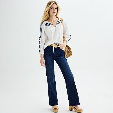 Women's Farmers Market Embroidered Swing Top