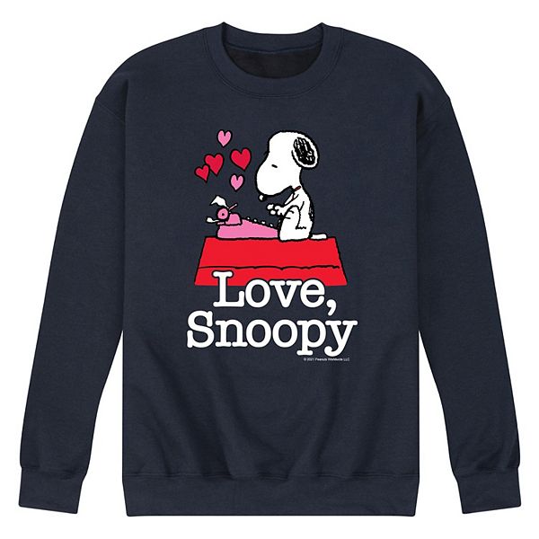 Men's Peanuts Love Snoopy Fleece Sweatshirt