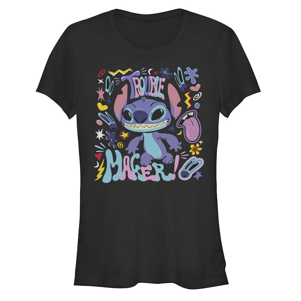Disney's Lilo & Stitch Trouble Maker Stitch Juniors' Graphic Tee