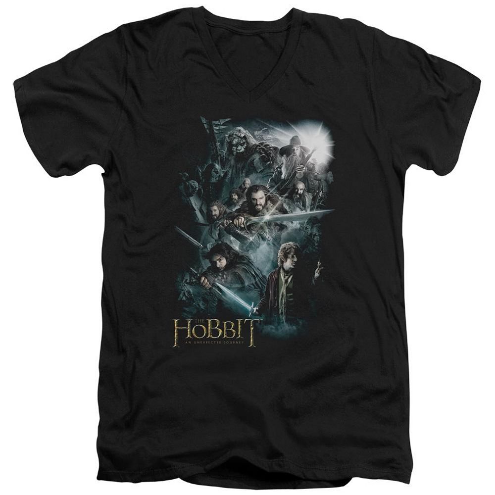 The Hobbit Epic Adventure Short Sleeve Adult V Neck T-shirt