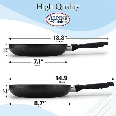 Alpine Cuisine Fry Pan 2-piece Nonstick Coating, Durable Nonstick ...