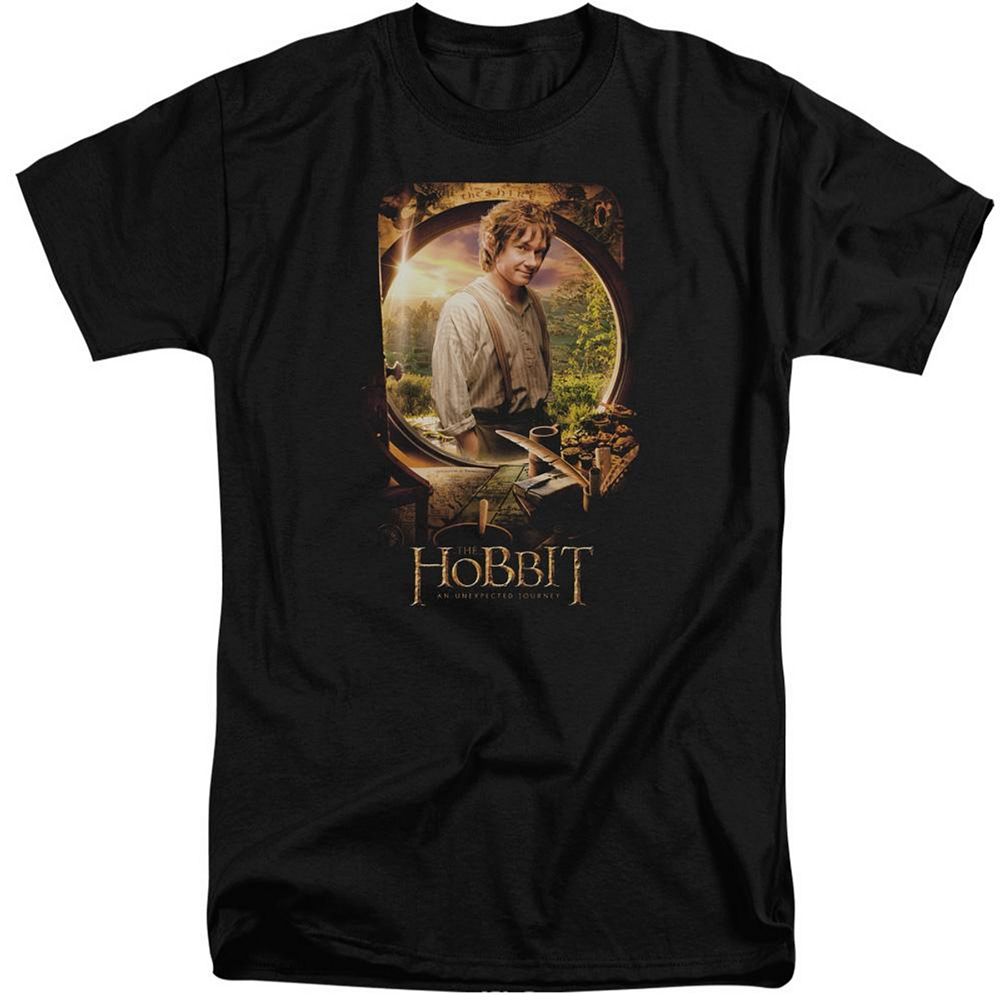 The Hobbit Bilbo Poster Short Sleeve Adult Tall T-shirt